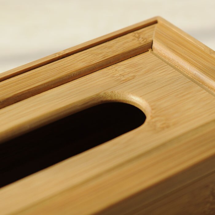 Eenvoudige Moderne Papieren Handdoek Doos Bamboe D... – Grandado