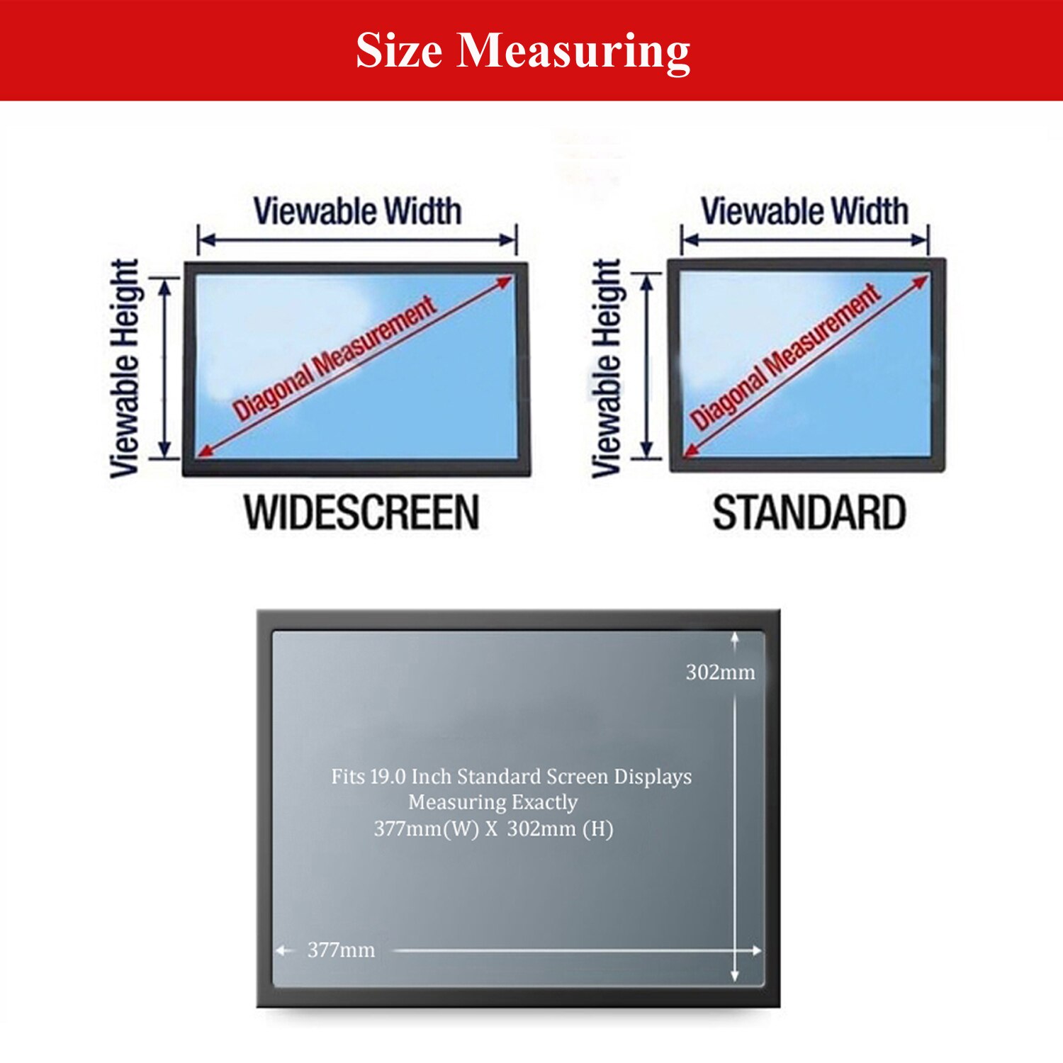 19 inch Anti-Glare Computer Privacy Filter Screen ... – Grandado