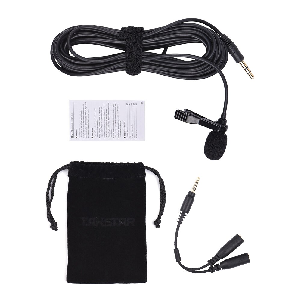 TAKSTAR TCM-400 Clip-on Lavalier Microphone Omnidi... – Grandado