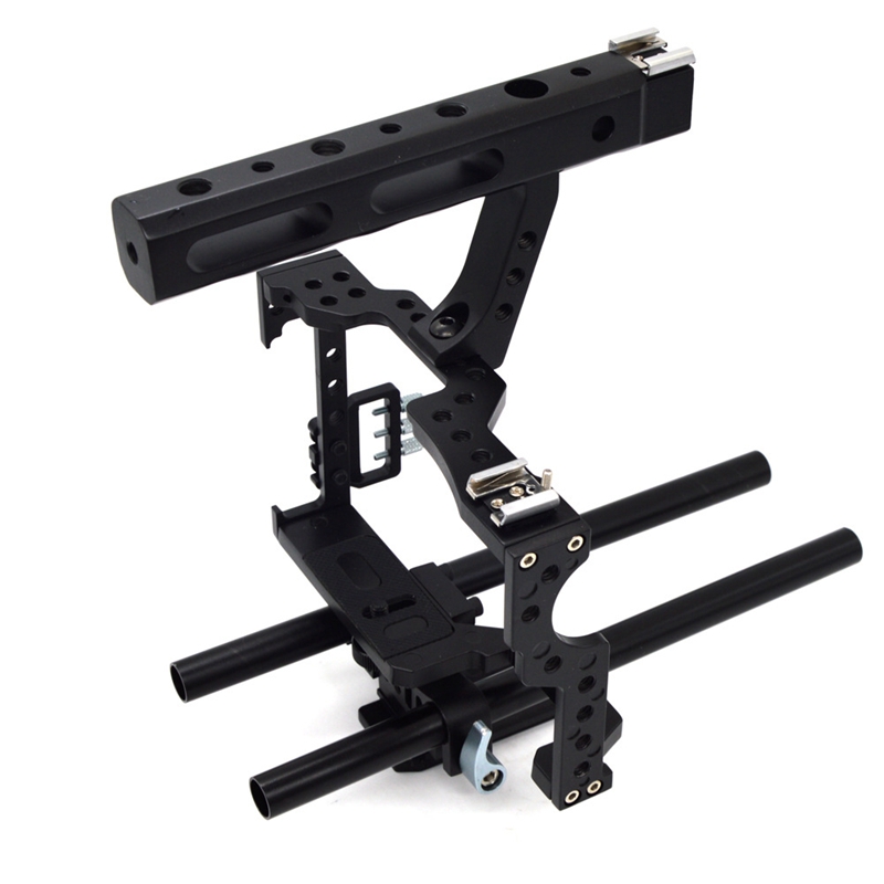 15MM Rod System Camera Cage with Top Handle Grip B... – Vicedeal