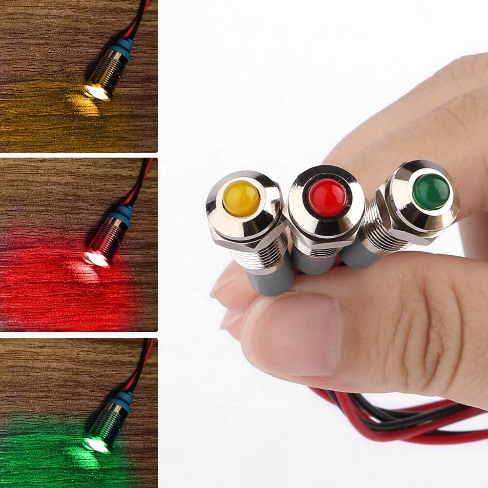 Waterproof LED Metal Indicator Light 6mm IP67 Sign... – Grandado