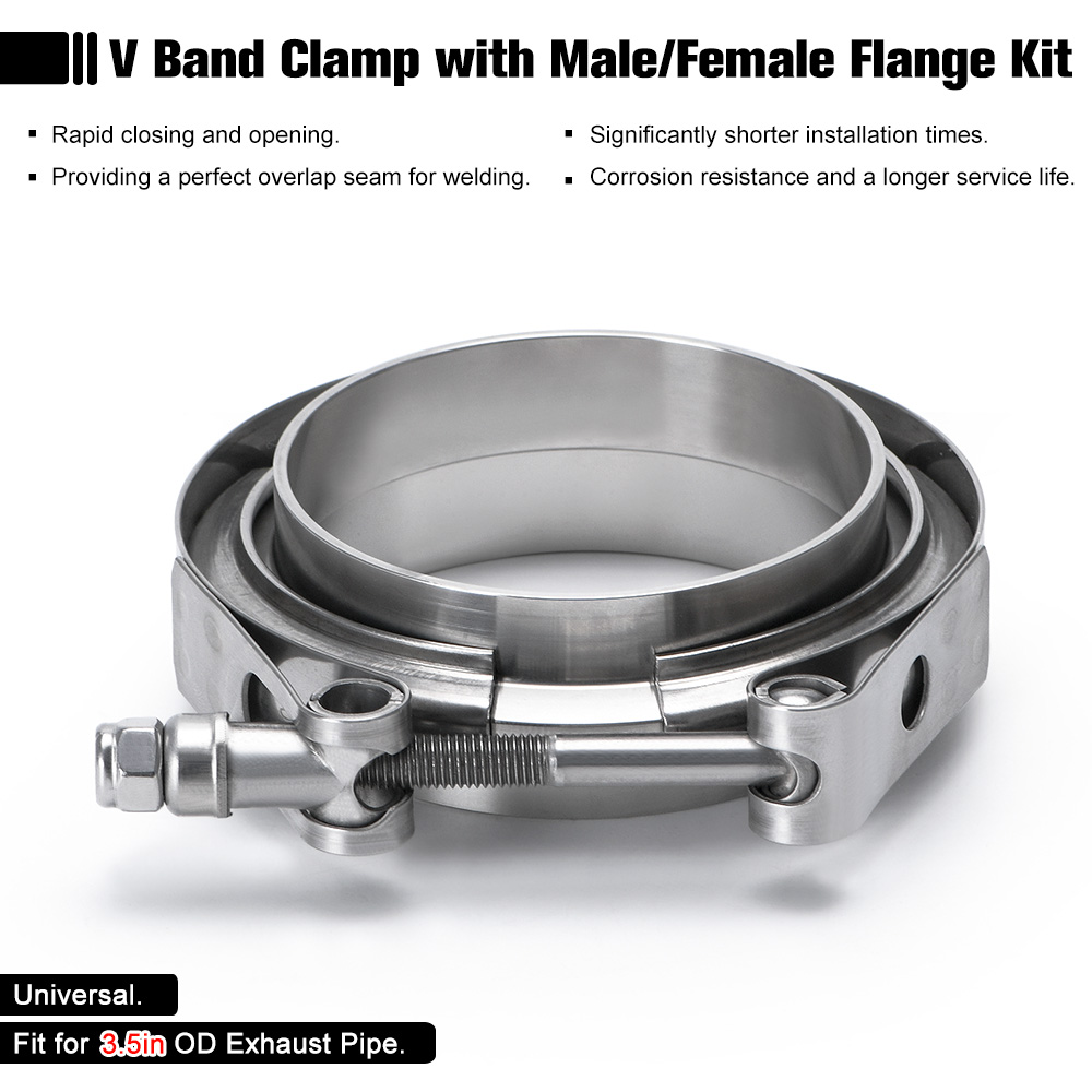 WLR RACING - 3.5" SUS 304 Steel Stainless Exh... – Vicedeal