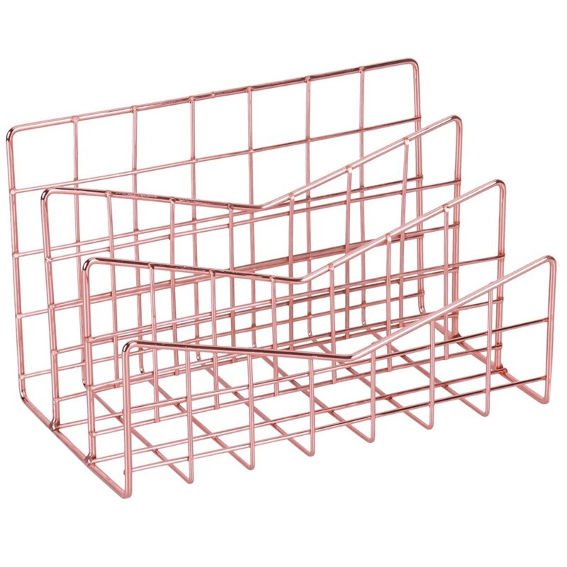 Letter Holder Business Office File Tray Metal Rose... – Grandado