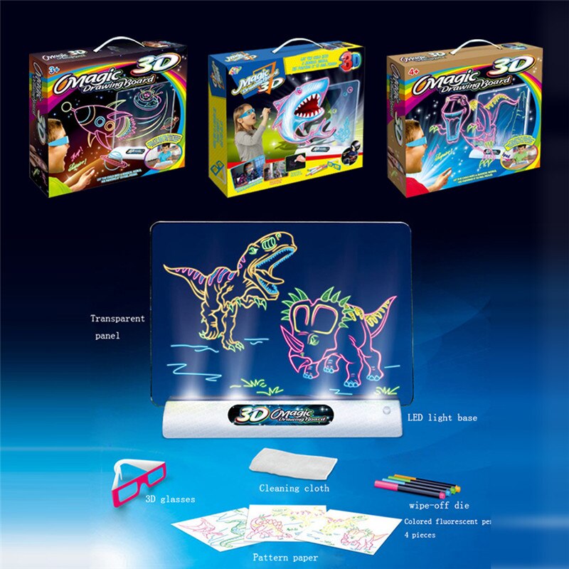 3D Magic Drawing Board Tablet Light Drawing Board ... – Grandado