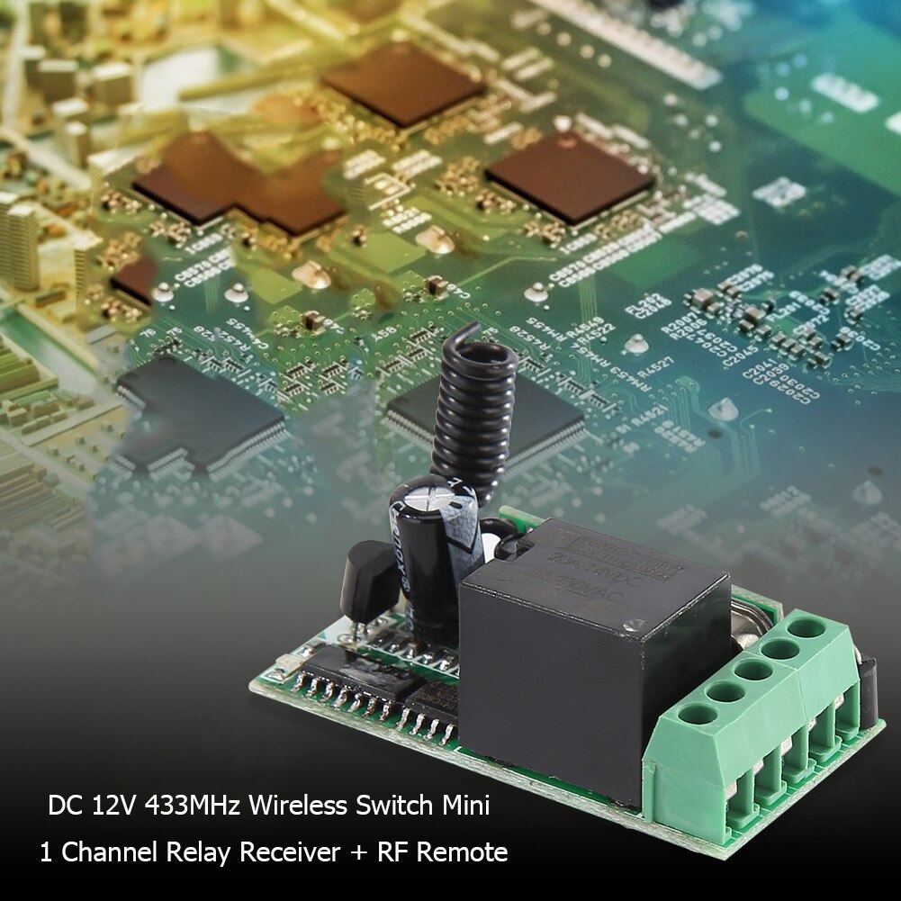 Mini DC 433MHz Wireless Switch 1 Channel Relay Rec... – Grandado