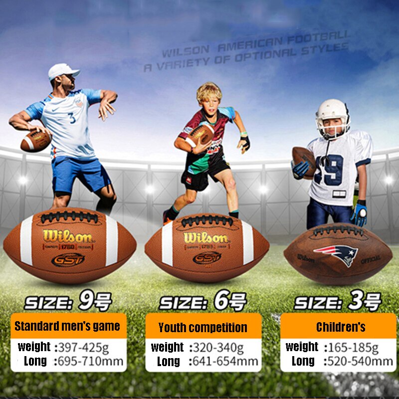 American Football Size 3 Rubber Rugby Teaching Tra... – Vicedeal
