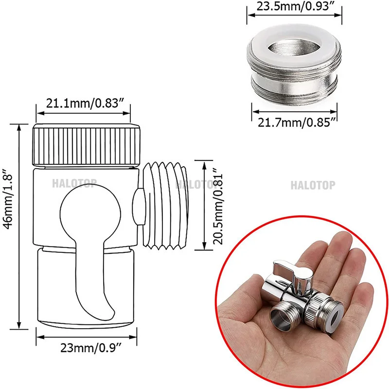 M22/m24- switch vandhane adapter køkkenvask splitt... – Vicedeal