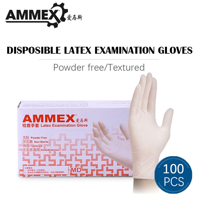 AMMEX latex gloves 100pcs Disposable examination O... – Vicedeal