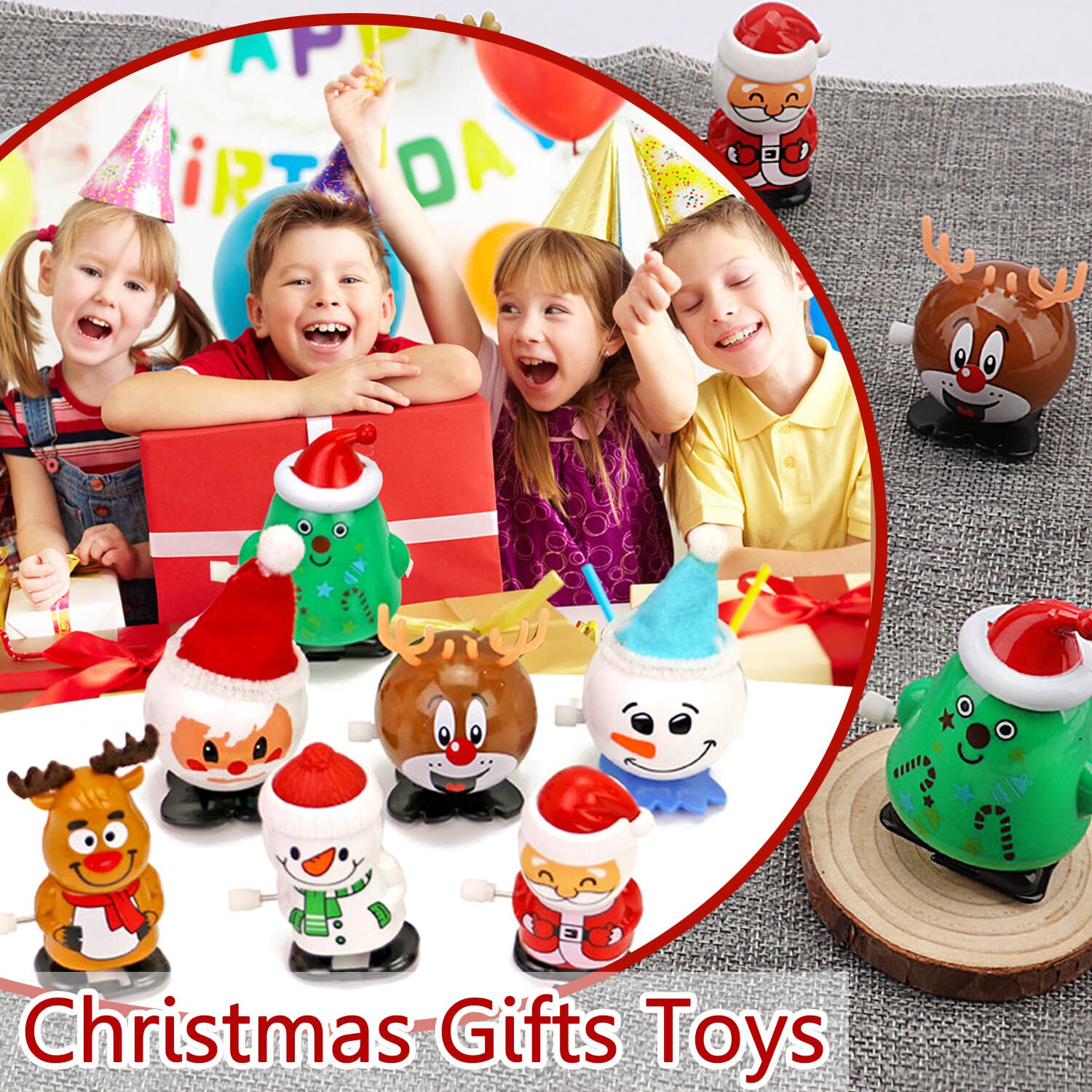 12PCS Funny Christmas Wind-up Toys Santa Xmas Tree... – Grandado