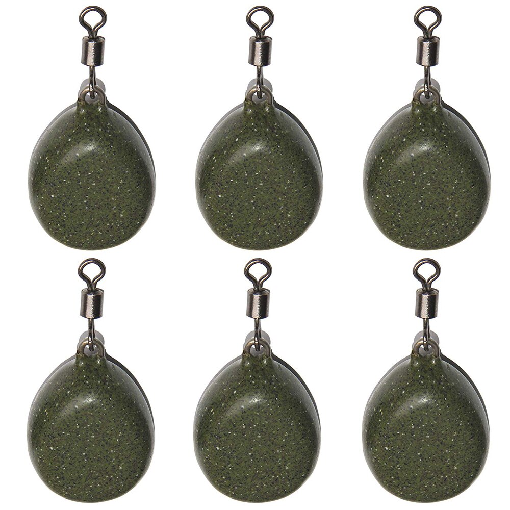6Pcs Fishing Sinker Flat Pear Swivel Sinker Weight... – Vicedeal