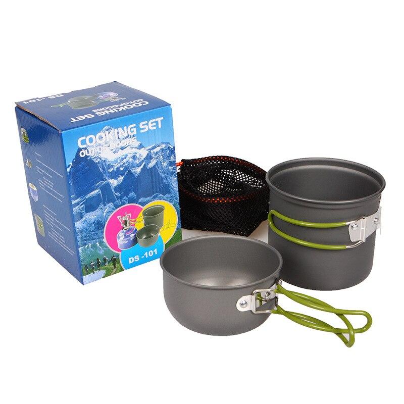 Outdoor pot set for 1-2 people, portable aluminum ... – Vicedeal