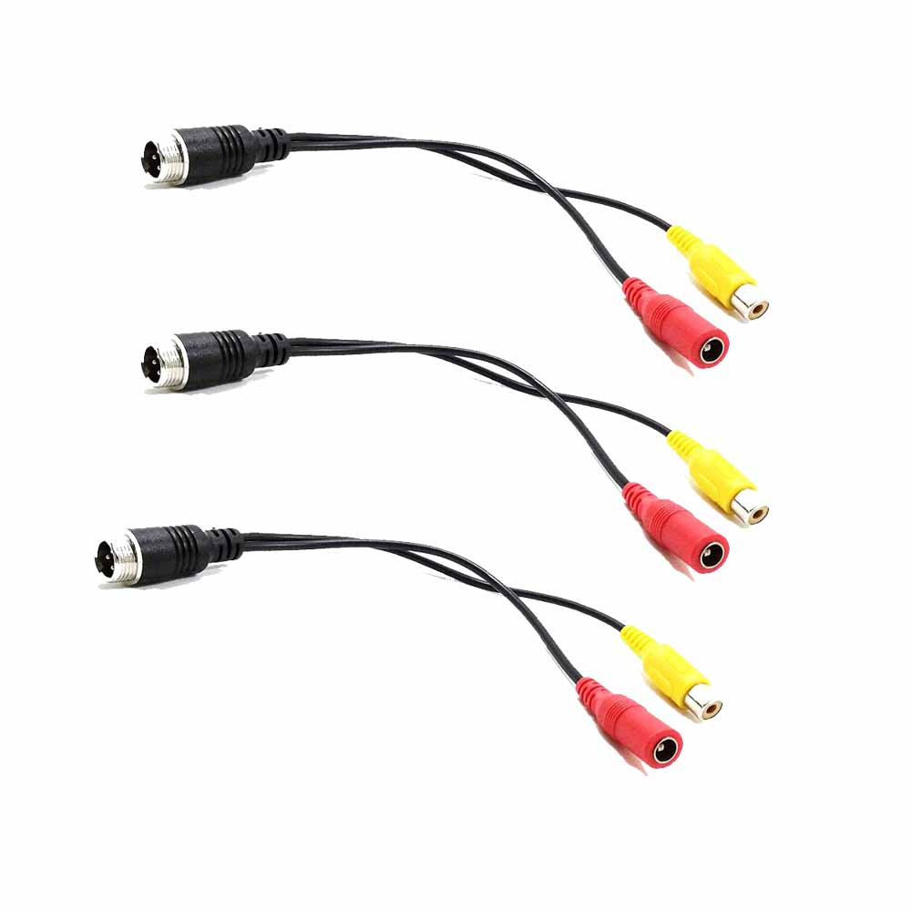 RCA+AV to M12 4 Pin Monitor Cable 4 Pin Male to RC... – Grandado