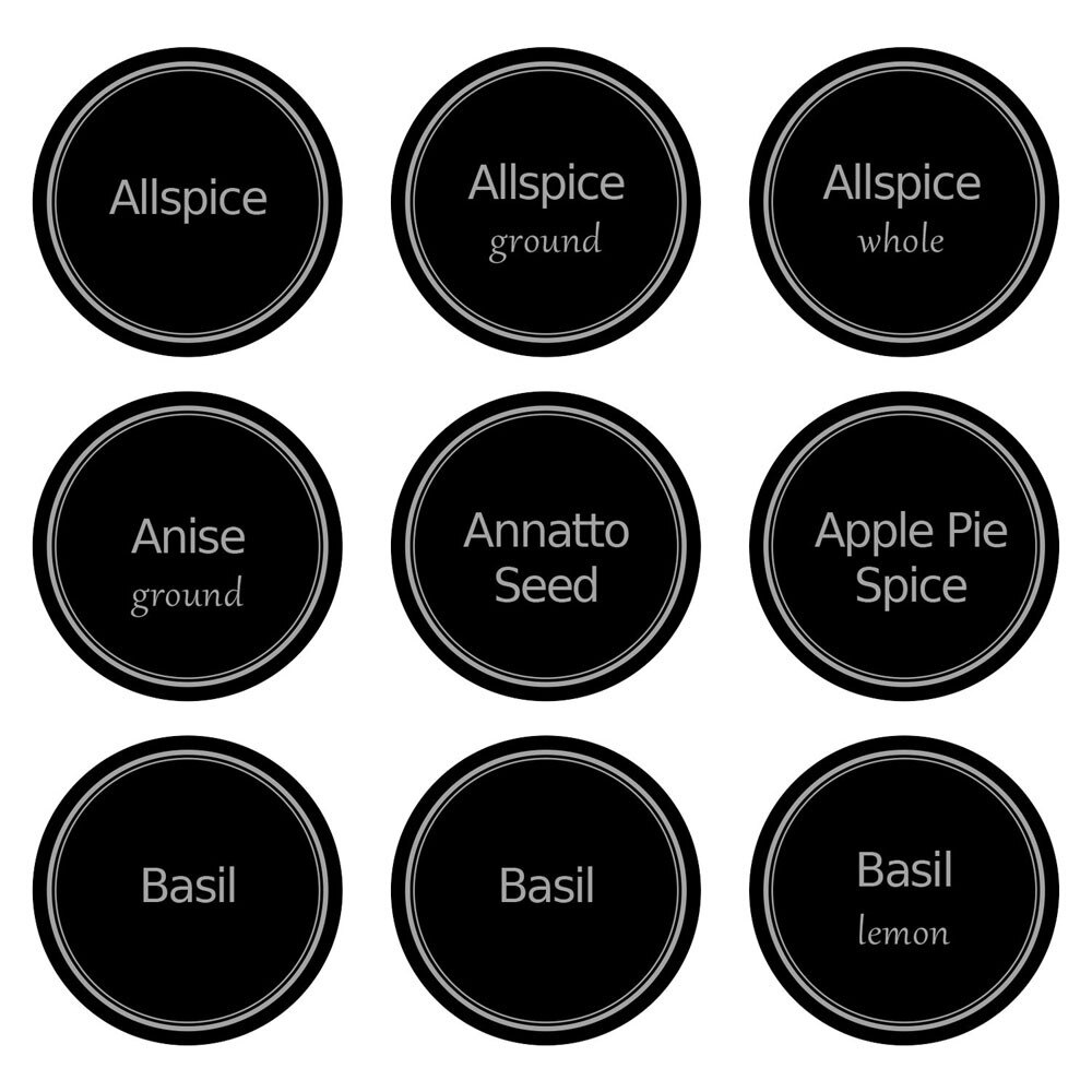 320+ Printed Spice Jar and Pantry Label Set Chalkb... – Vicedeal