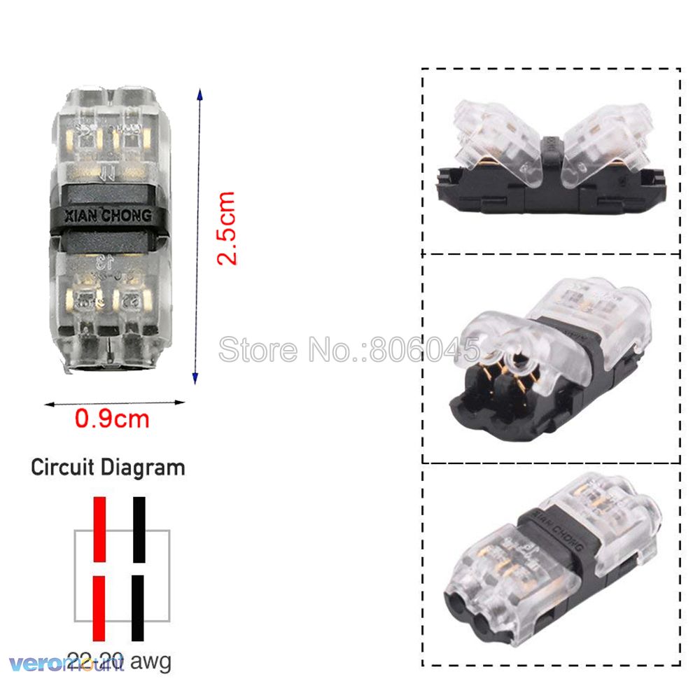 5pcs I Shape T Type 1pin/2pin Quick Splice Scotch ... – Vicedeal