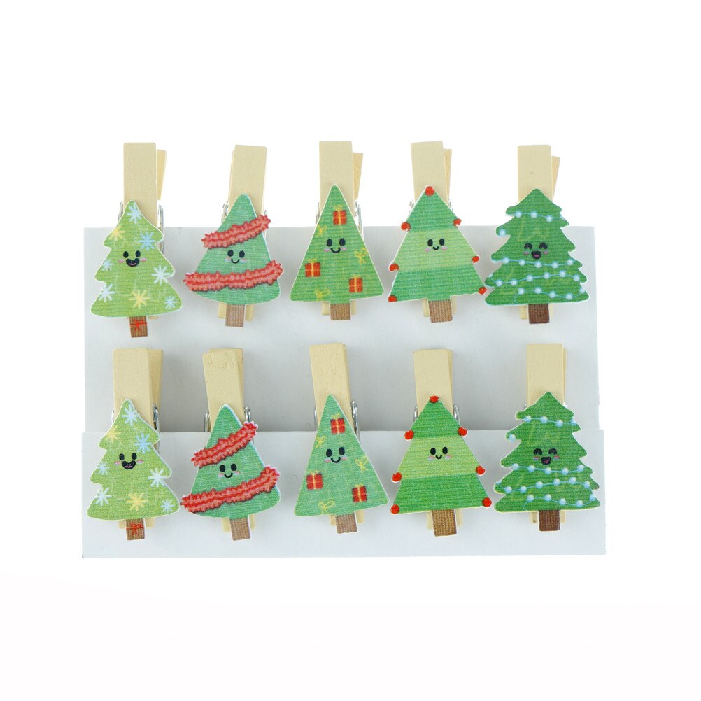 10pcs/lot Kawaii Christmas Tree Wooden Clip Craft ... – Vicedeal