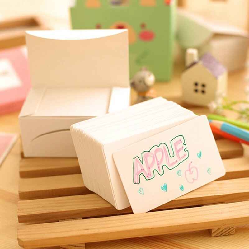 80/100Pcs White Cardstock Paper Blank Kraft PaperB... – Grandado