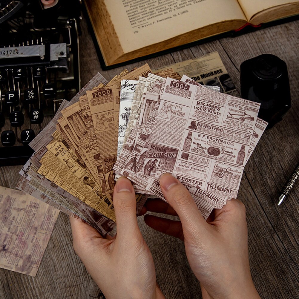 60 Sheets Old Book Pages Material Paper Junk Journ... – Grandado