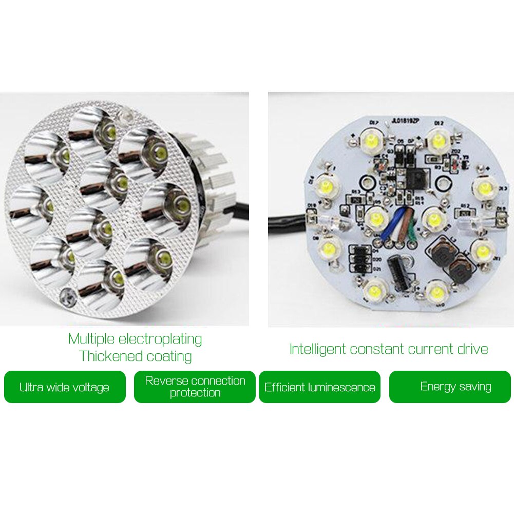 10 LED Motorcycle LED Headlight Far Near Light Ele... – Grandado