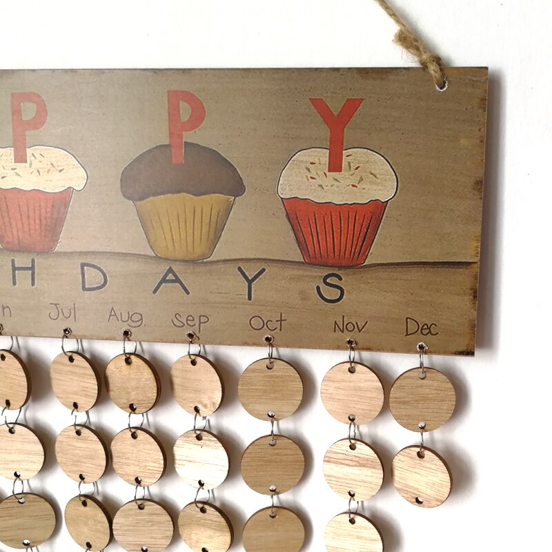 Happy Birthday Reminder Calendar Wooden Sign Speci... – Grandado