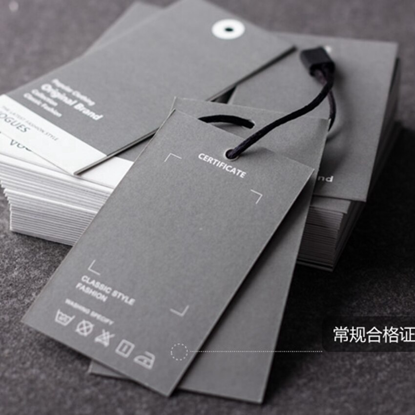 ZeQi 300gsm paper custom hang tag printed clothes ... – Grandado