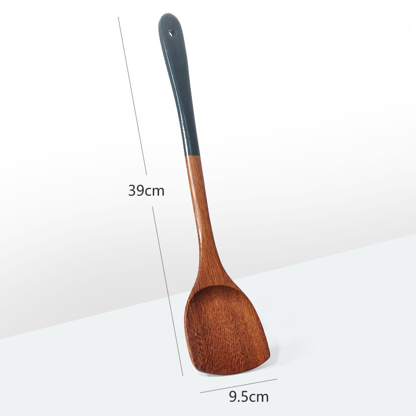2022 Wooden Long-handled Spatula Wood Dark Green H... – Vicedeal