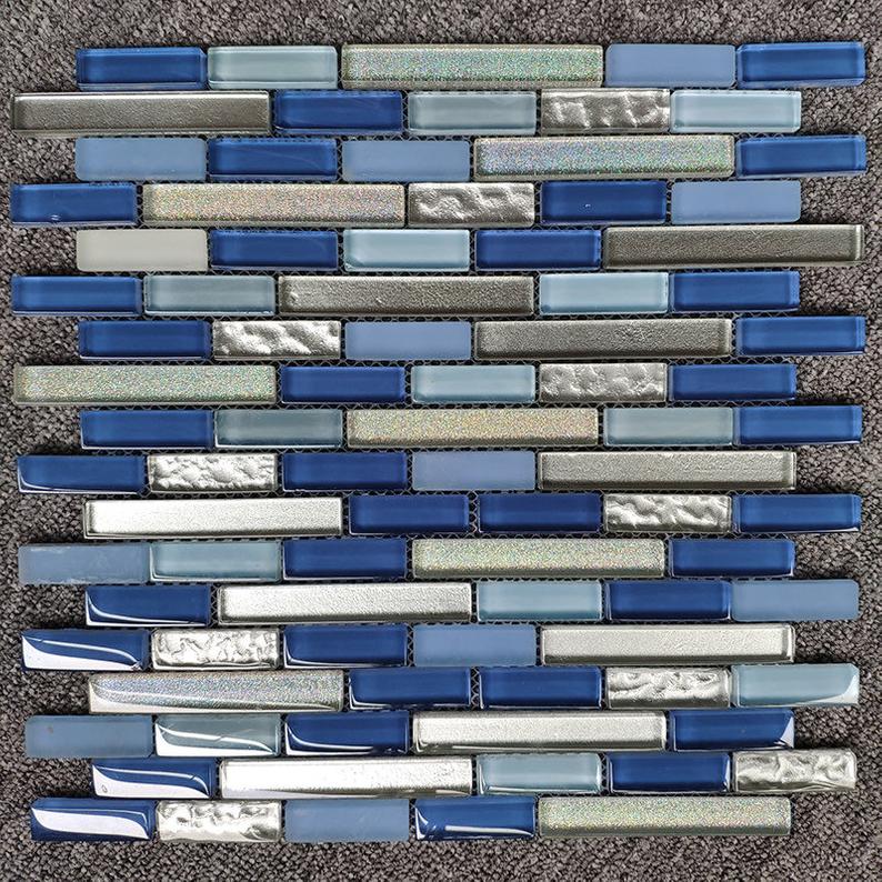 Interlocking Glass Kitchen Backsplash Tile JMFGT06... – Grandado