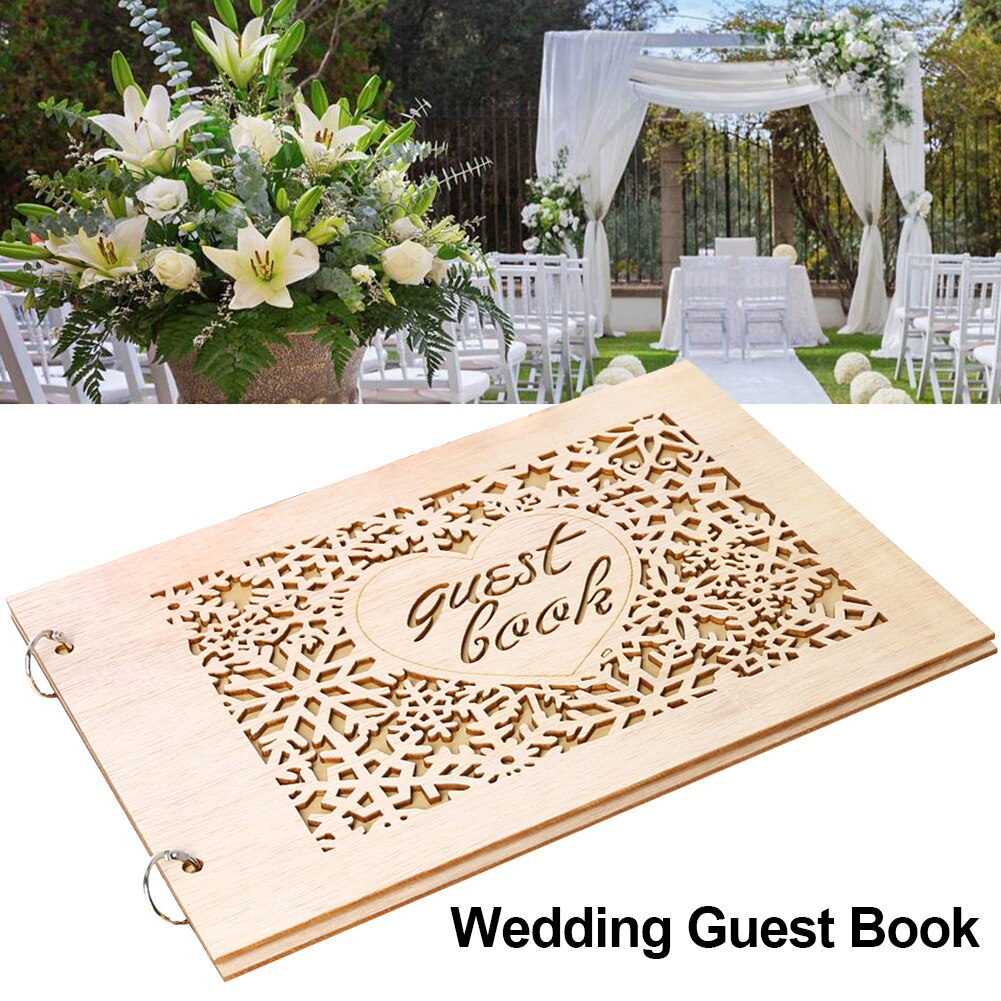 Wedding Guest Book Planner Wedding Wooden Organize... – Grandado