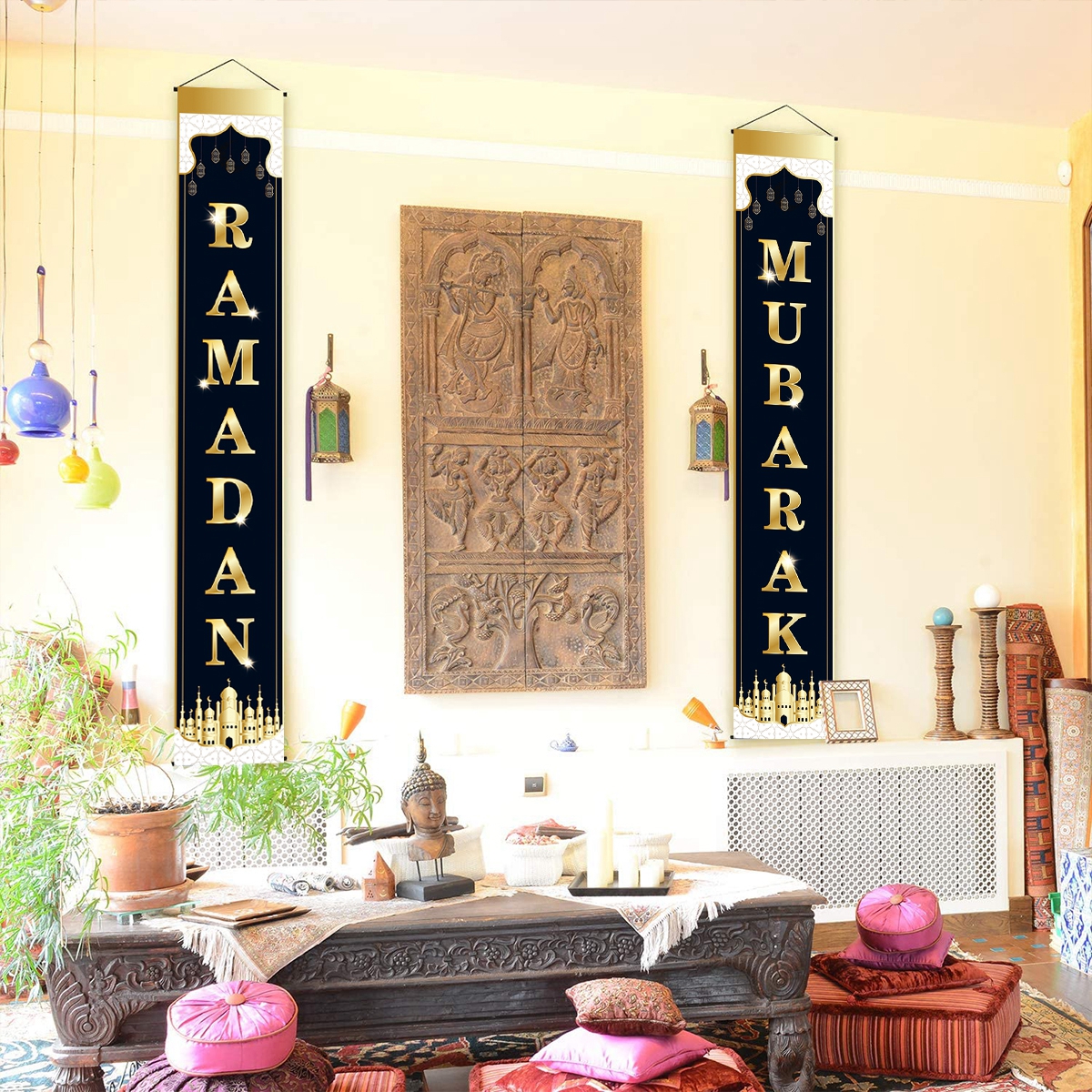30x180cm Eid Mubarak Door Banner Ramadan Kareem Ba... – Grandado