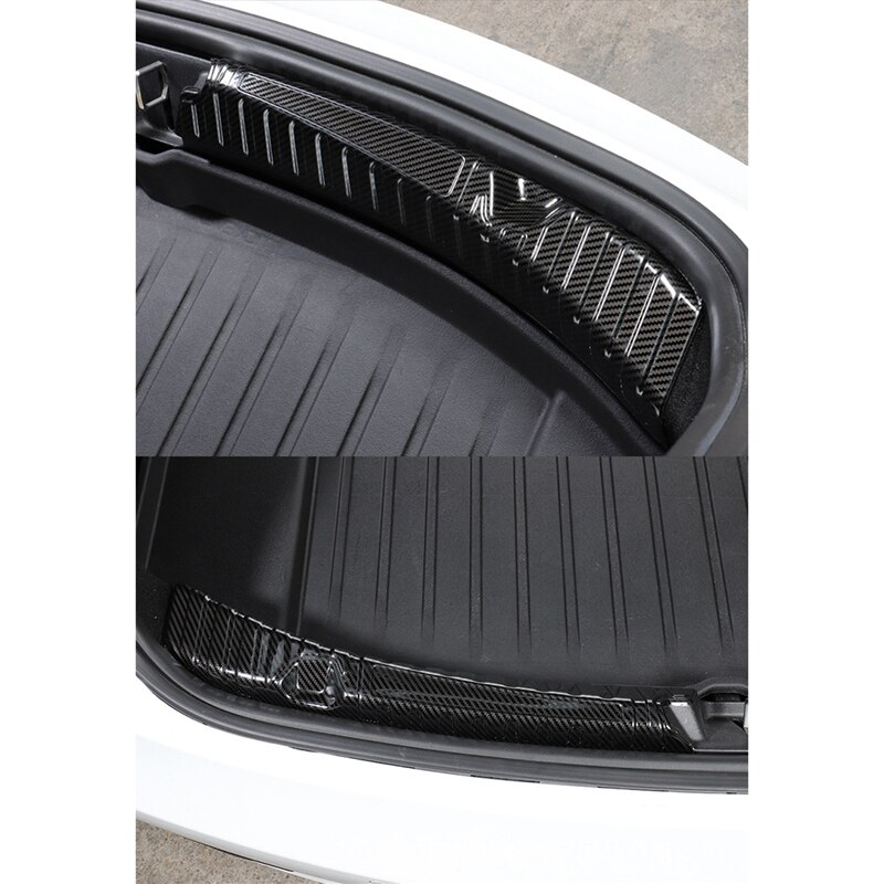 Carbon Fiber Rear Trunk Bumper Protector Guard Rvs... – Grandado