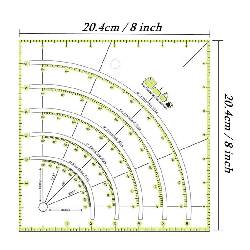 Arcs & Fans-Regla de corte de arco multifuncio... – Grandado