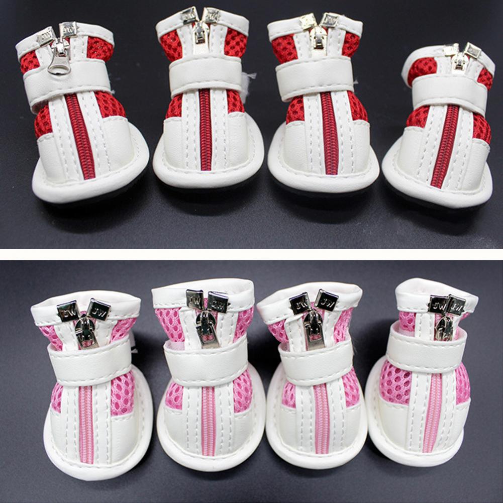 Dog Shoes Pet Puppy Teddy Mesh Zipper Sneakers Bre... – Vicedeal
