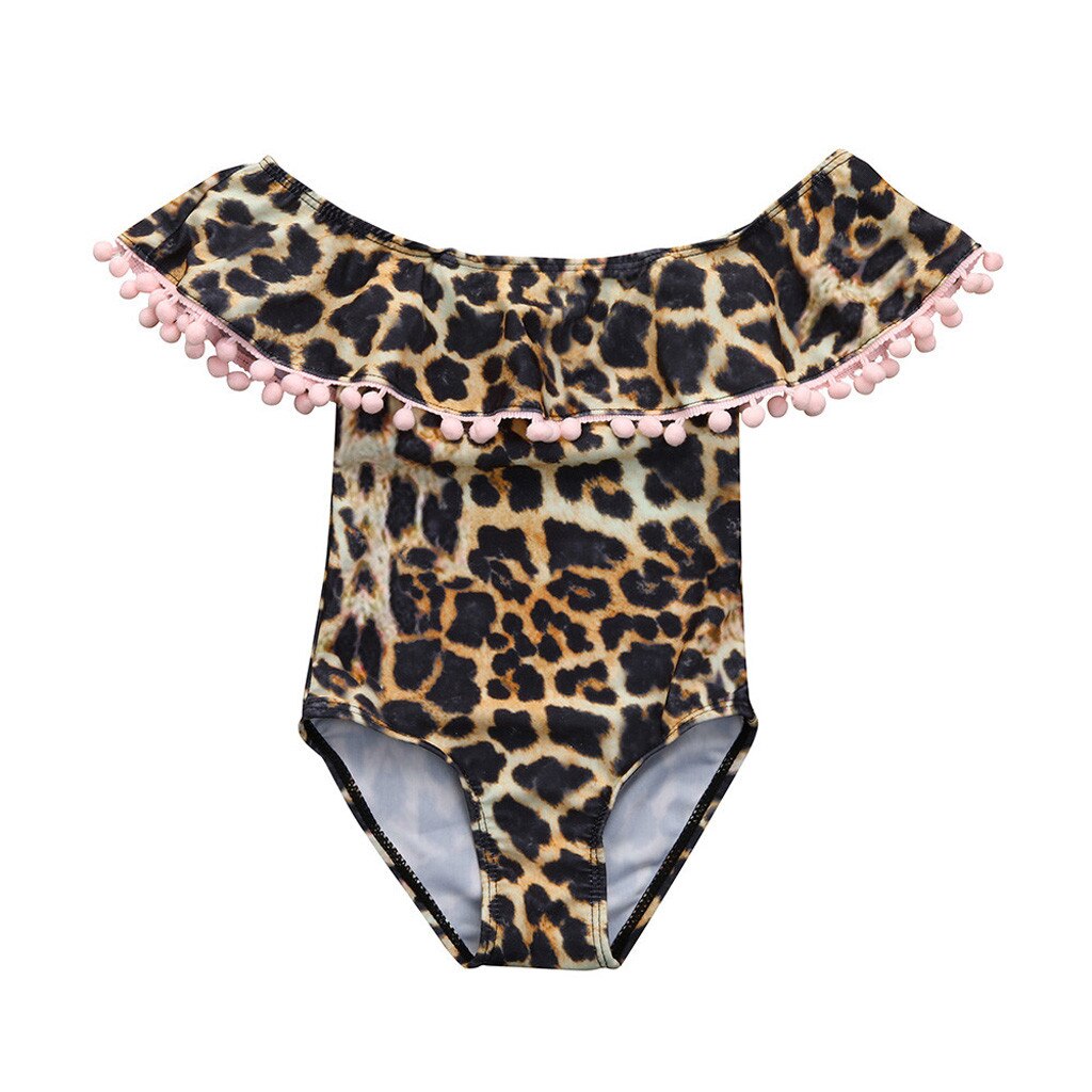 Baby swimwear Leopard Print One Piece Swimsuit Mat... – Vicedeal
