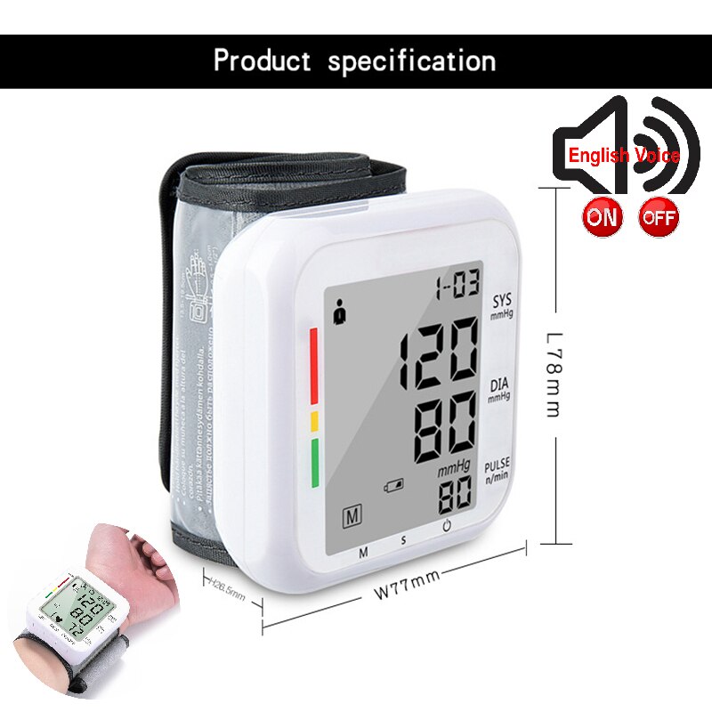 Automatic Blood Pressure Monitor Upper Arm Pulse G... – Grandado