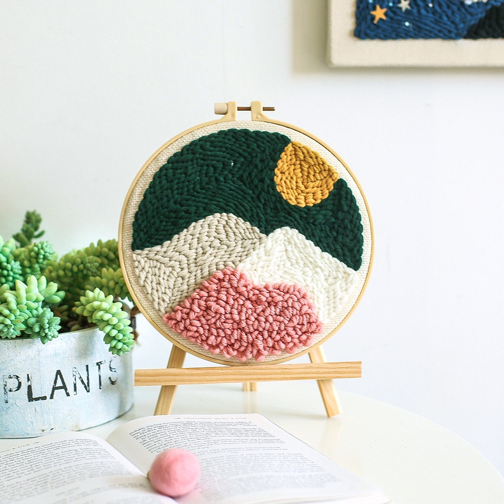 Landscape Easy DIY Punch Needle Embroidery Kit wit... – Vicedeal