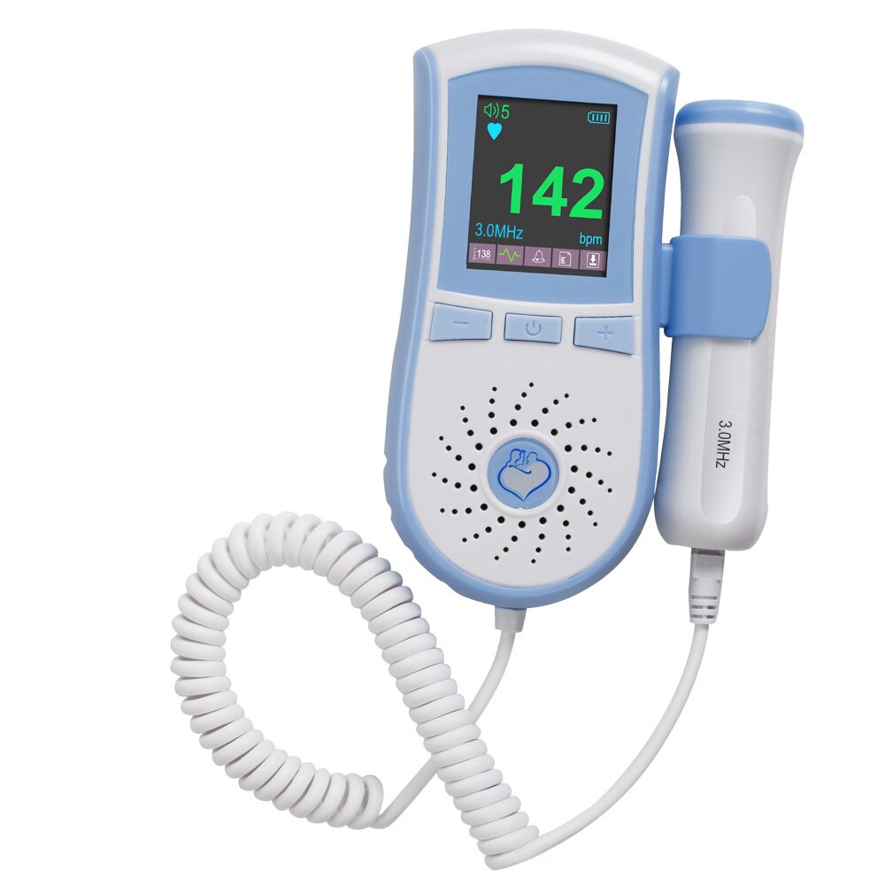 3MHz Blue Doppler Color LCD Display Pocket Fetal D... – Grandado