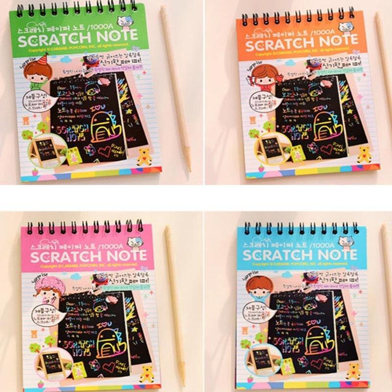 1 Book 8 Sheets Kids Painting Set Scratch Paper Co... – Grandado