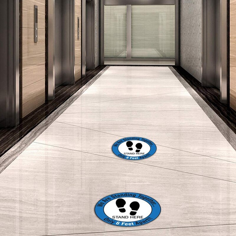 10PCS Keep Distancing Floor Decal Safety Floor Sig... – Grandado