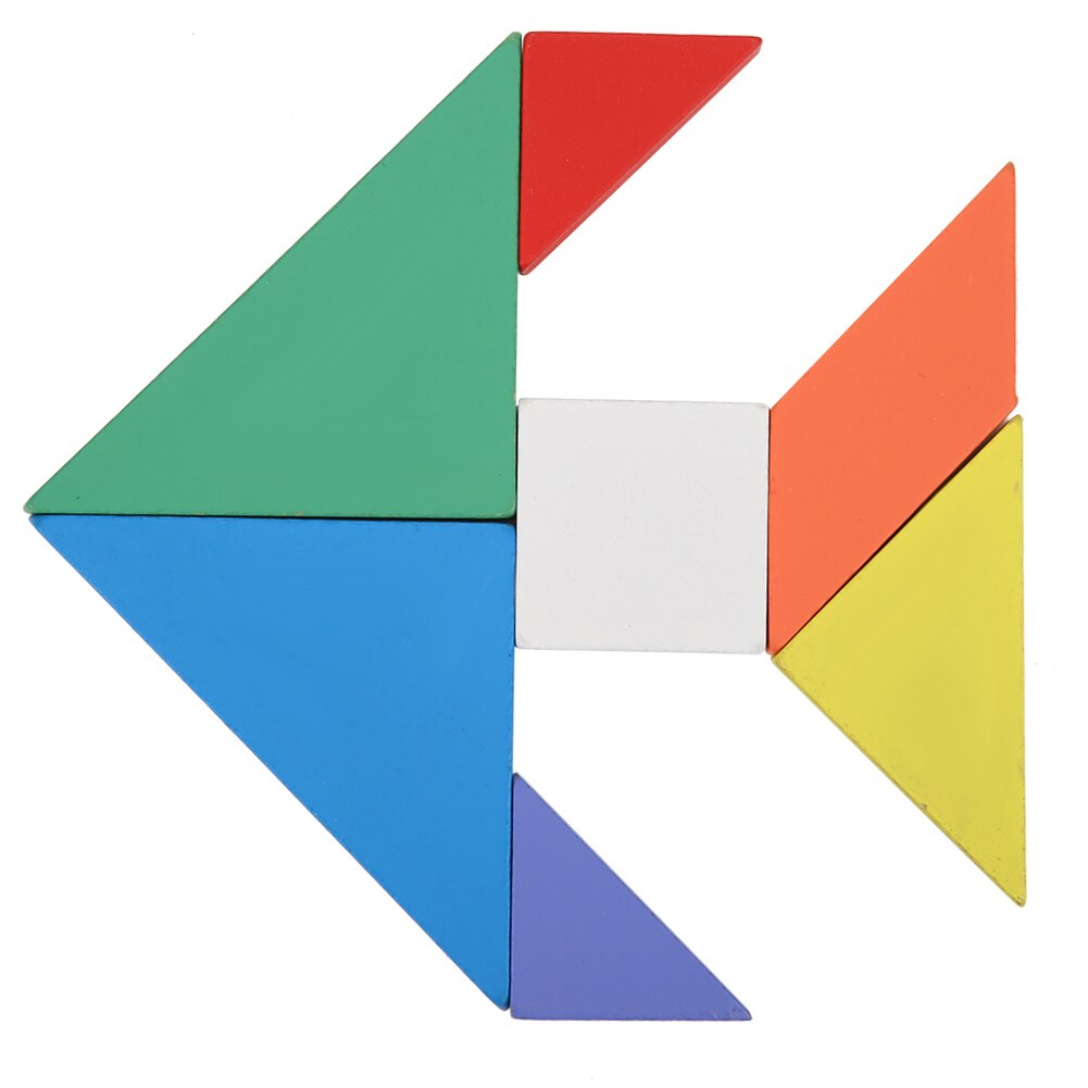 Wooden Tangram 7 Piece Jigsaw Puzzle Colorful Squa... – Grandado