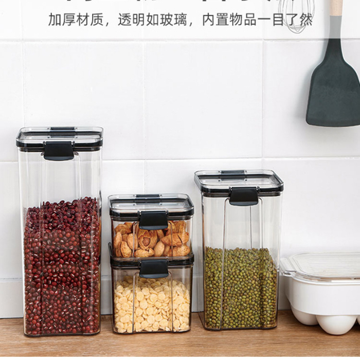 Kitchen Jars Sealed Cans Square Food Sealed Fresh-... – Grandado