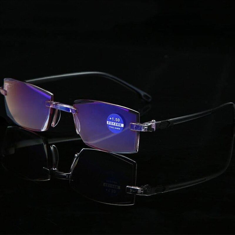 Ultralight Rimless Reading Glasses Men Anti Blue L Vicedeal 7763