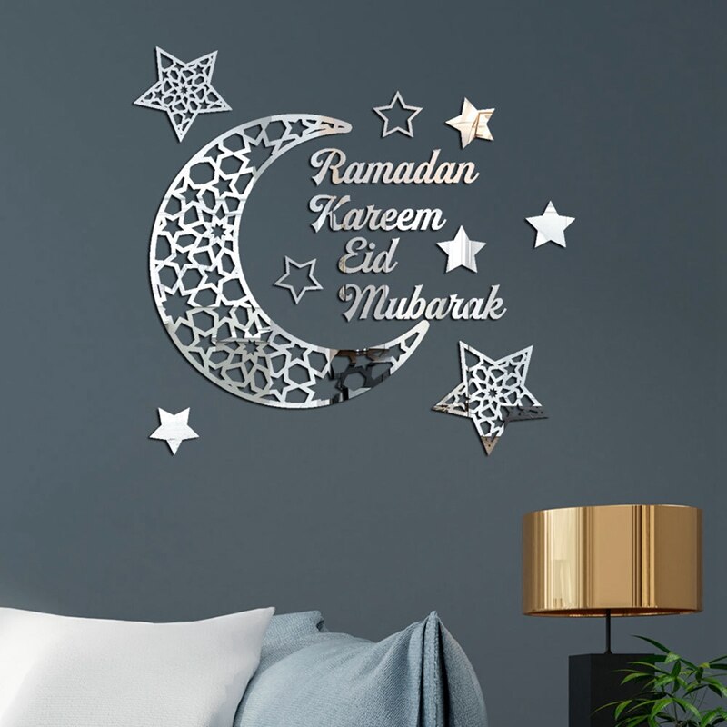 Eid Mubarak Acrylic Wall Stickers Ramadan Decorati... – Vicedeal