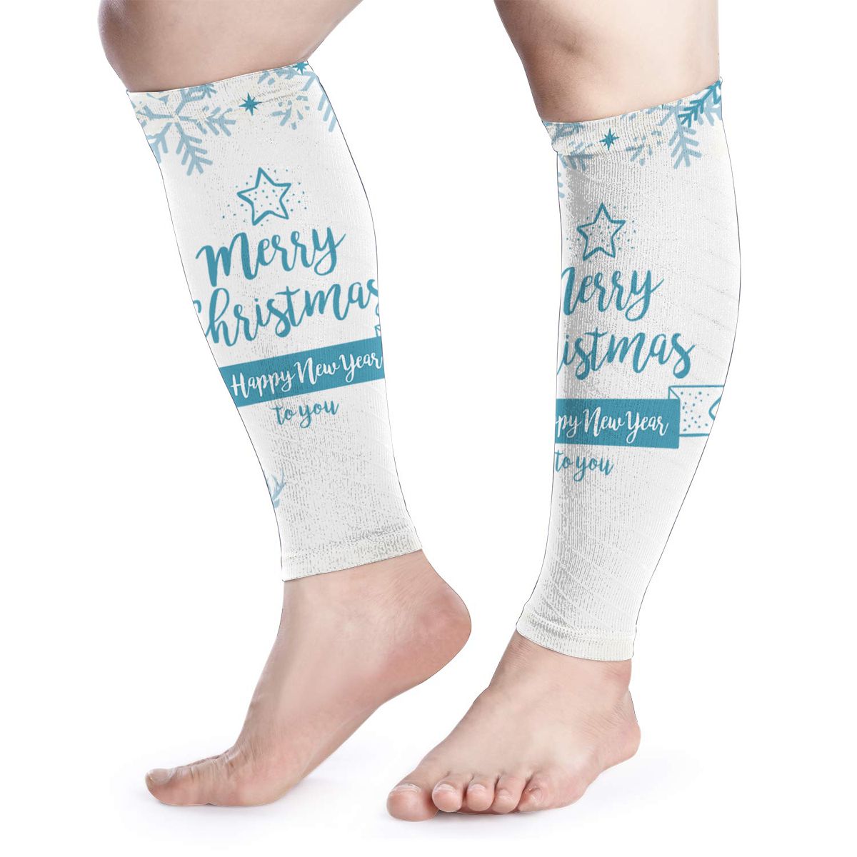 Vrolijk kerstfeest kuit compressie mouw compressie... – Vicedeal