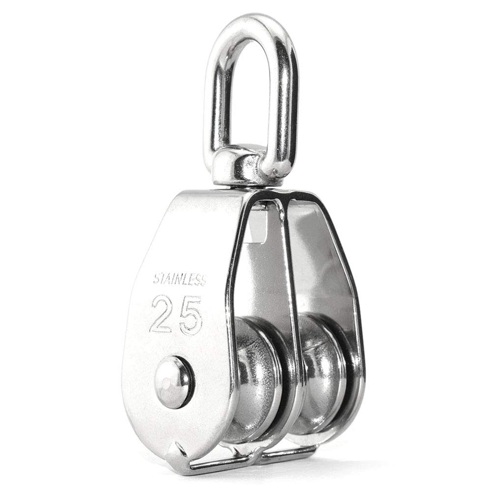 1 Pack M25 Double Pulley Block Stainless Steel 304... – Grandado