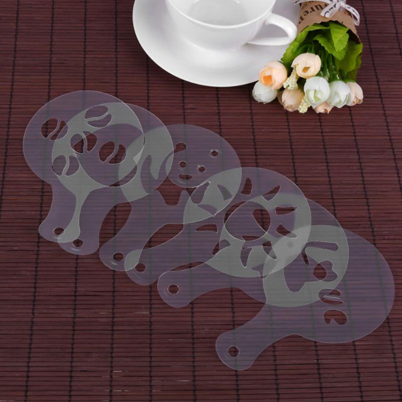 16pcs/set Plastic Coffee Milk Stencil Mold Latte C... – Grandado