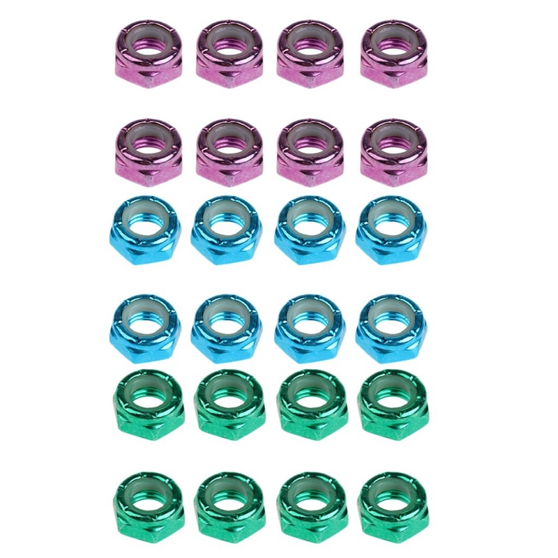 24Pcs Skateboard Truck Wheel Axle Screw Nuts Longb... – Vicedeal