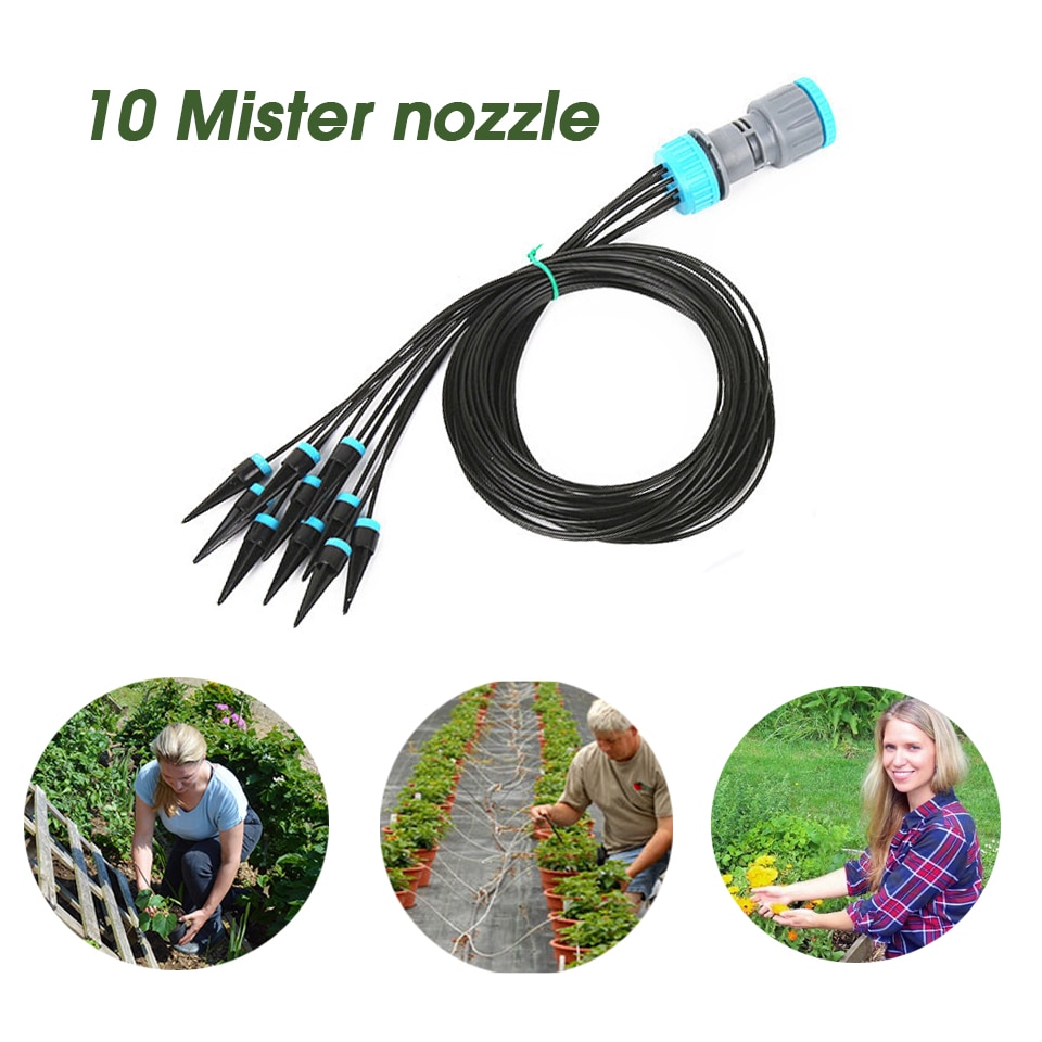 10Pcs Drip Irrigation Kit Plant Watering System Adjustable Micro ...