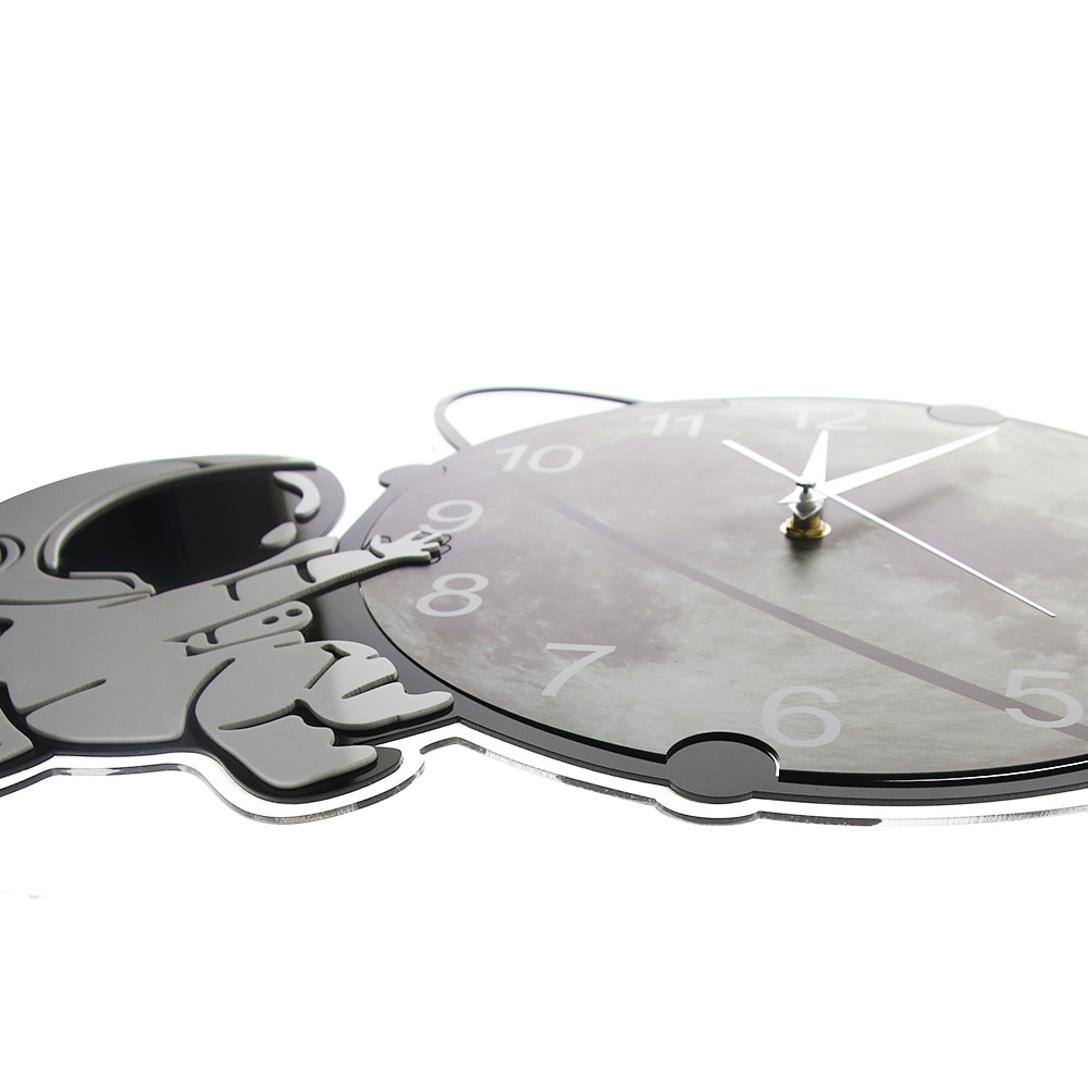 Astronaut On The Moon Cartoon Spaceman Wall Clock ... – Grandado