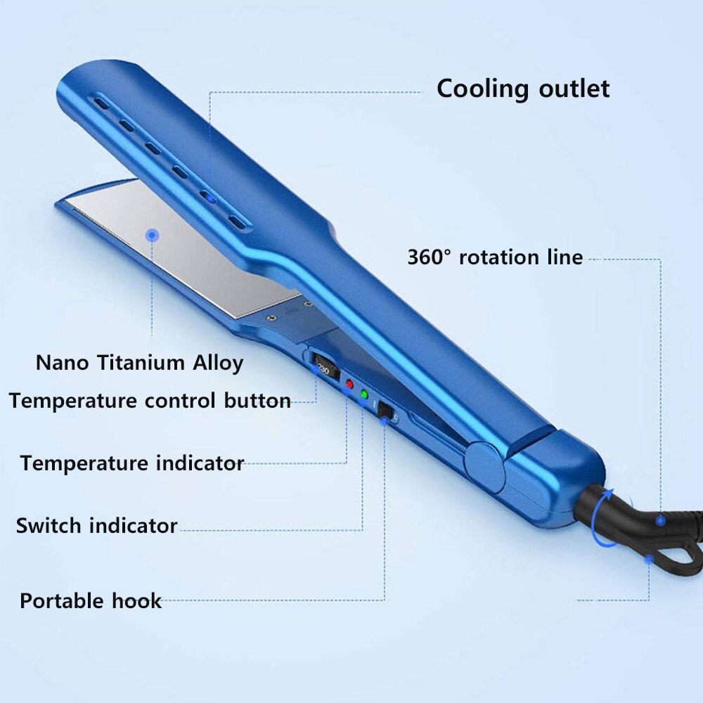 Hair Straightening Iron Wide Plate Ceramic Hair St... – Vicedeal