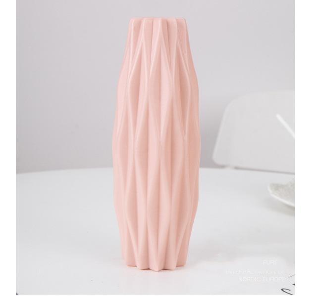 Blomster vase dekoration hjem plast vase hvid efte... – Vicedeal
