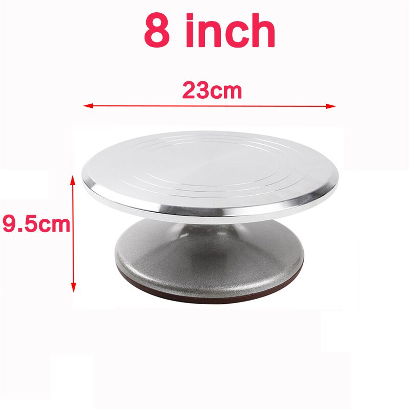 8 inch aluminum alloy turntable cake turntable wit... – Grandado